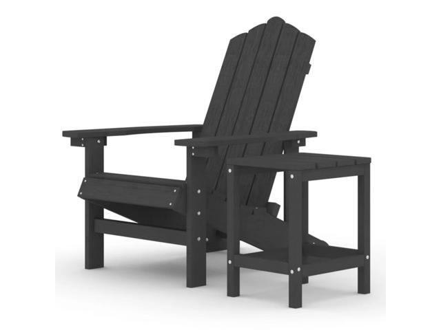 Click here for vidaXL Patio Adirondack Chair with Table HDPE Anth... prices