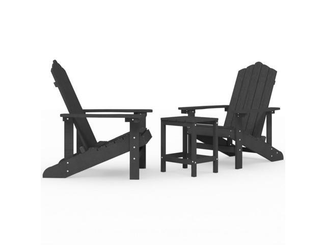 Click here for vidaXL Patio Adirondack Chairs with Table HDPE Ant... prices