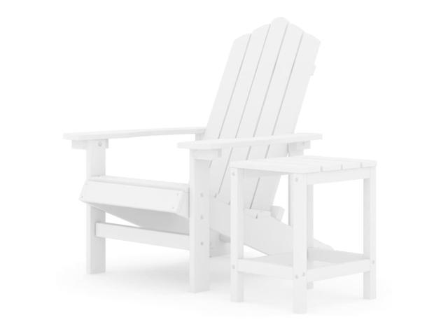 Click here for vidaXL Patio Adirondack Chair with Table HDPE Whit... prices