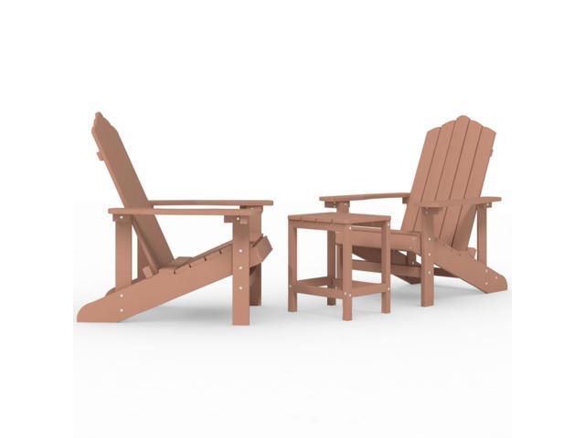 Click here for vidaXL Patio Adirondack Chairs with Table HDPE Bro... prices