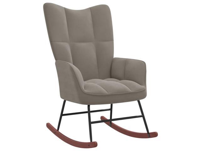 Click here for vidaXL Rocking Chair Light Gray Velvet prices