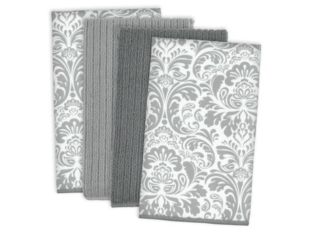 Click here for DII Gray Damask Microfiber Dishtowel (Set of 4) prices