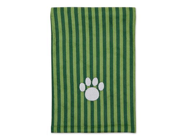 Click here for DII Hunter Green Stripe Embroidered Paw Pet Towel prices