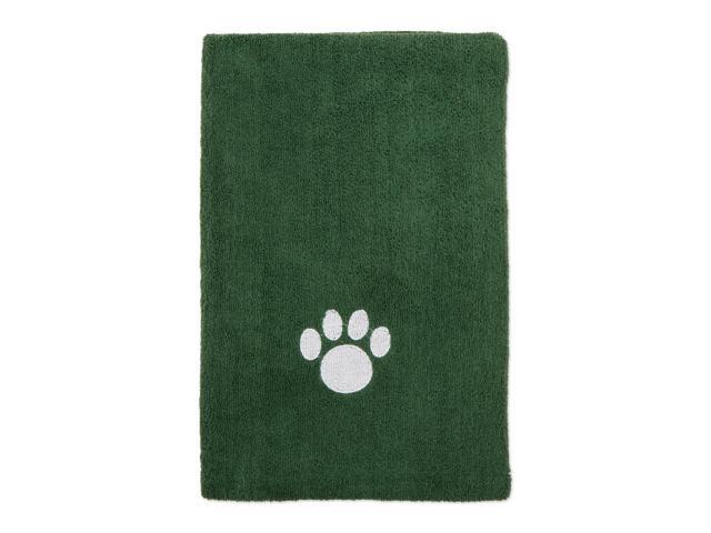 Click here for DII Hunter Green Embroidered Paw Pet Towel prices