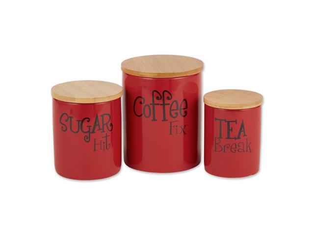 Click here for DII Red Coffee/Sugar/Tea Ceramic Canister (Set of... prices