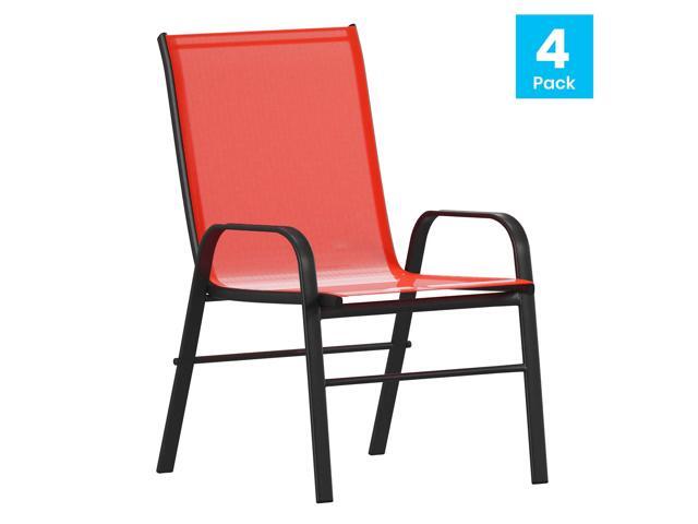 Click here for 4 Pack Brazos Series Black Outdoor Stack Chair wit... prices