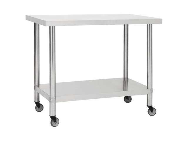 Click here for vidaXL Kitchen Work Table with Wheels 39.4x17.7x33... prices