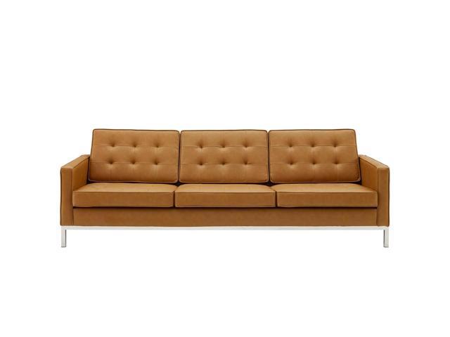 Click here for Loft Tufted Upholstered Faux Leather Sofa prices
