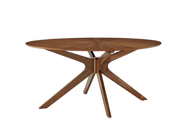 Click here for Crossroads 63 Oval Wood Dining Table Walnut prices