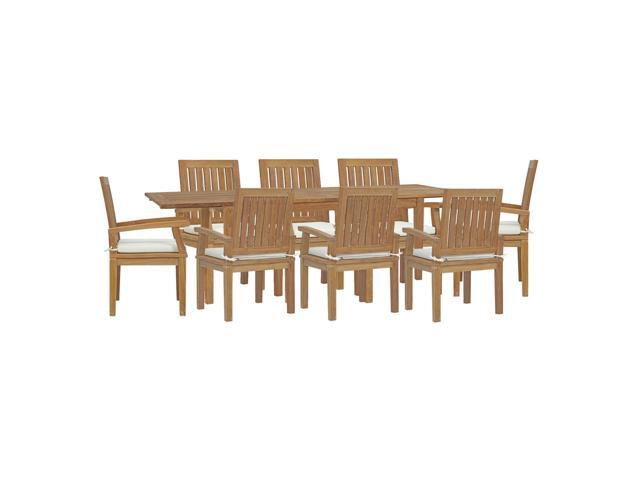 Click here for Marina 9 Piece Outdoor Patio Teak Dining Set Natur... prices