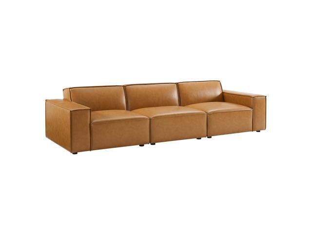 Click here for Restore Vegan Leather 3-Piece Sofa Tan prices