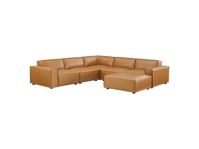 Click here for Restore 6-Piece Vegan Leather Sectional Sofa Tan prices