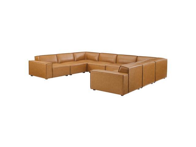 Click here for Restore 8-Piece Vegan Leather Sectional Sofa Tan prices