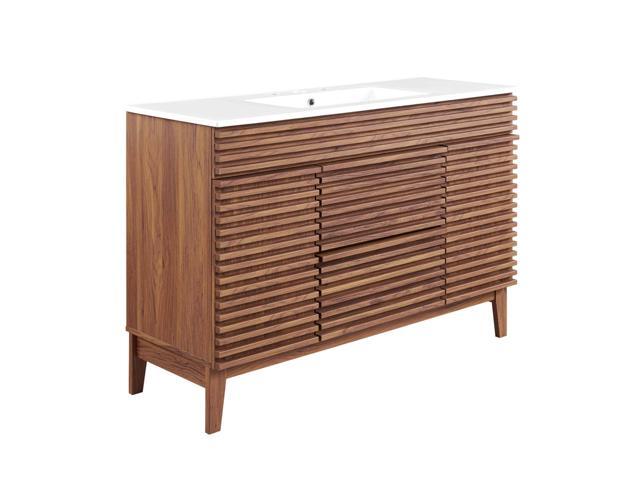 Click here for Render 48 Single Sink Bathroom Vanity Walnut White prices
