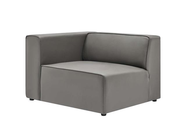 Click here for Mingle Vegan Leather Left-Arm Chair Gray prices