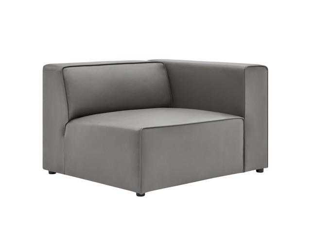 Click here for Mingle Vegan Leather Right-Arm Chair Gray prices