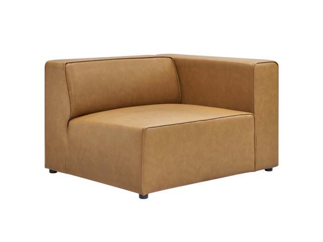 Click here for Mingle Vegan Leather Right-Arm Chair Tan prices