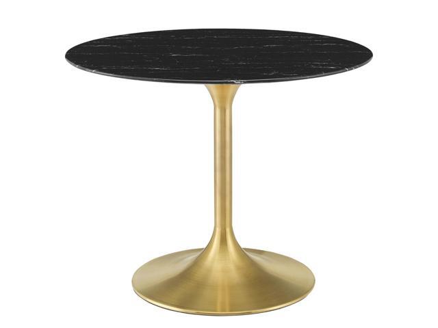 Click here for Lippa 40 Artificial Marble Dining Table Gold Black prices