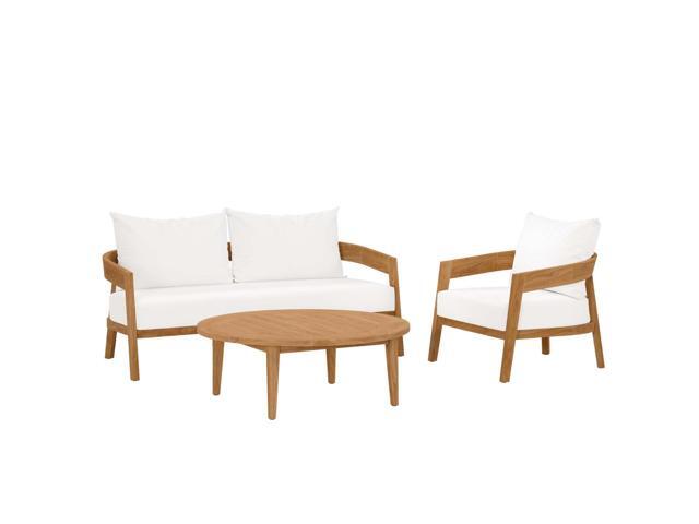 Click here for Brisbane 3-Piece Teak Wood Outdoor Patio Outdoor P... prices