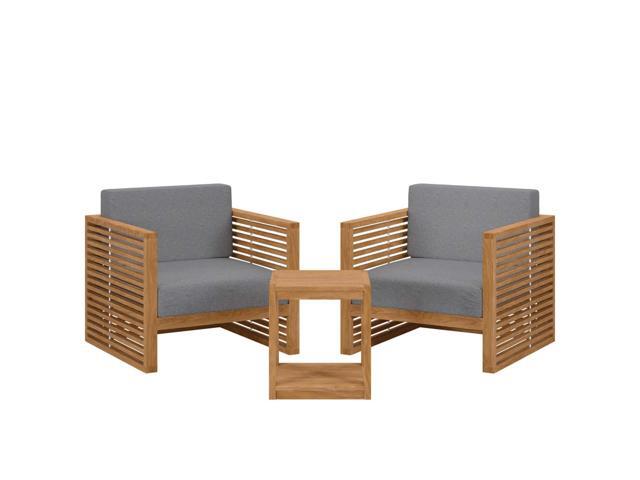 Click here for Carlsbad 3-Piece Teak Wood Outdoor Patio Outdoor P... prices