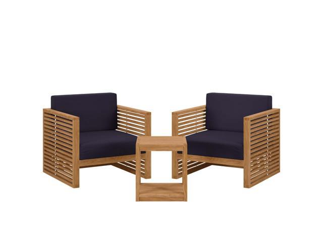 Click here for Carlsbad 3-Piece Teak Wood Outdoor Patio Outdoor P... prices