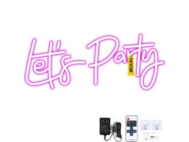 Click here for VEVOR Lets Party Neon Sign  23X10 Neon Sign for Wa... prices