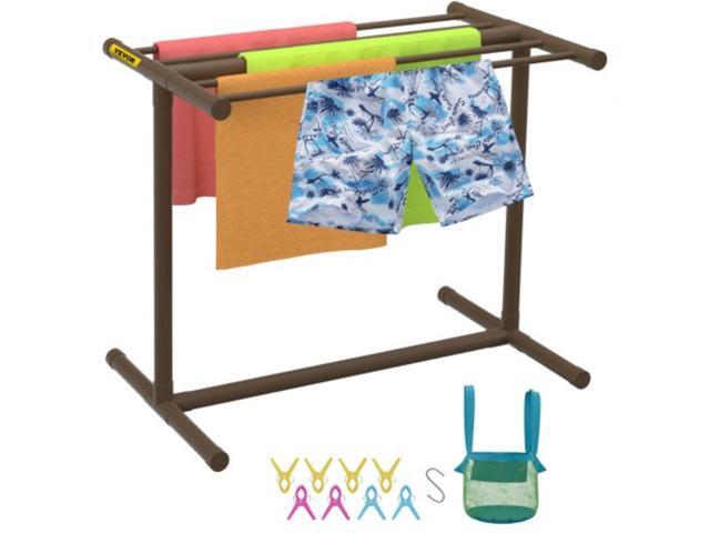 Click here for VEVOR Pool Towel Rack  5 Bar  Brown  Freestanding... prices