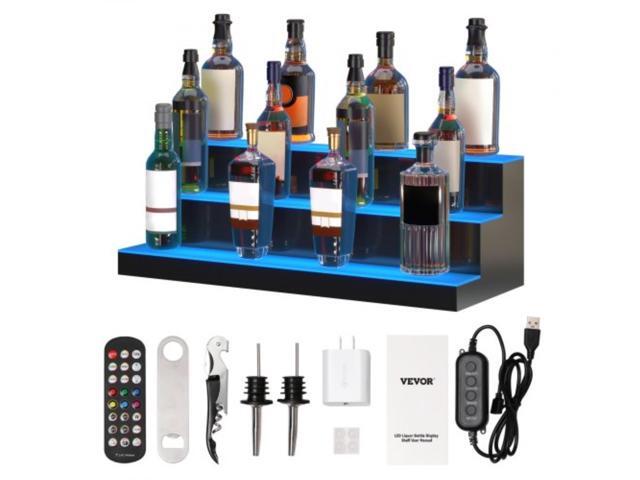 Click here for VEVOR LED Lighted Liquor Bottle Display Bar Shelf... prices