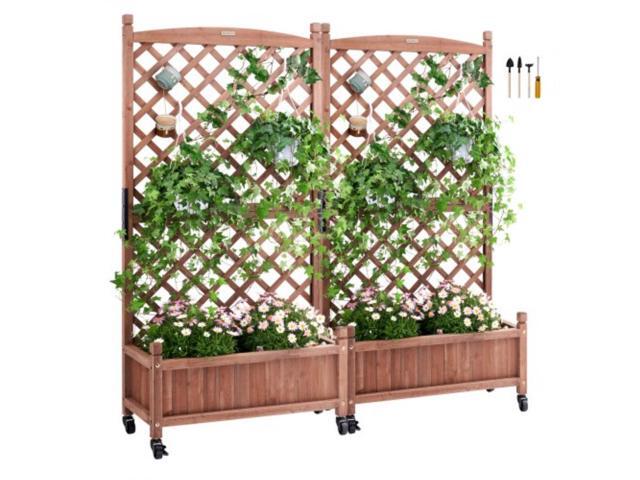 Click here for VEVOR 2PCS Raised Garden Bed with Trellis  60x13x6... prices