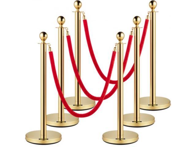 Click here for VEVOR Velvet Ropes and Posts  5 ft/1.5 m Red Rope... prices