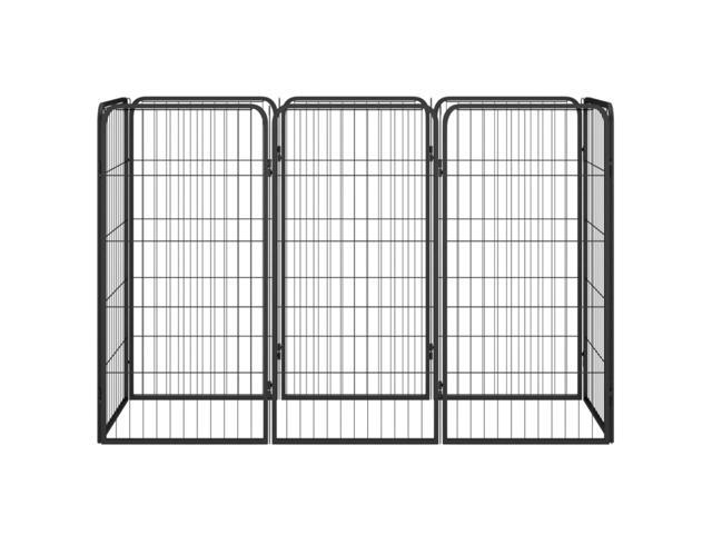 Click here for vidaXL 8-Panel Dog Playpen Black 19.7x39.4 Powder-... prices