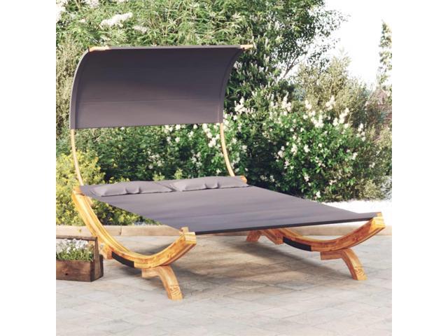 Click here for vidaXL Patio Lounge Bed with Canopy 65x79.9x49.6 S... prices