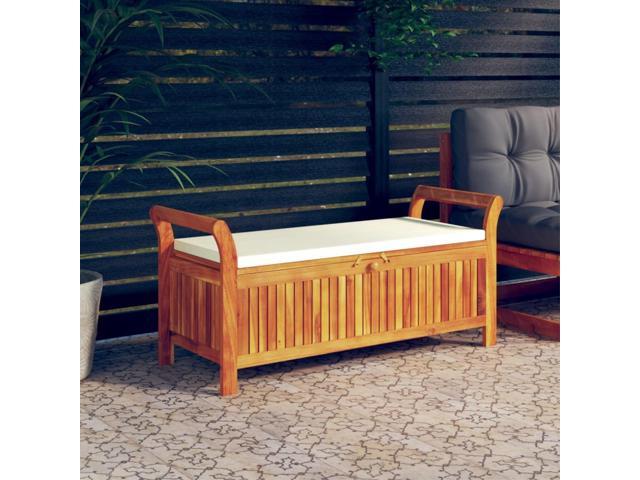 Click here for vidaXL Patio Storage Bench with Cushion 49.6 Solid... prices