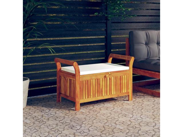 Click here for vidaXL Patio Storage Bench with Cushion 35.8 Solid... prices