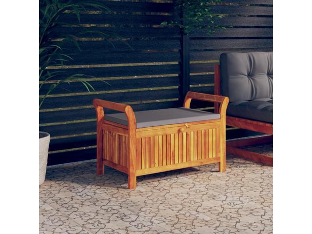 Click here for vidaXL Patio Storage Bench with Cushion 35.8 Solid... prices
