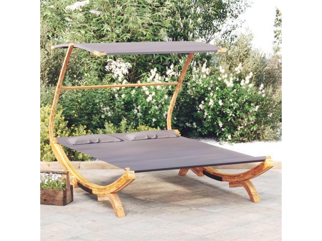 Click here for vidaXL Patio Lounge Bed with Canopy 65x79.9x54.3 S... prices