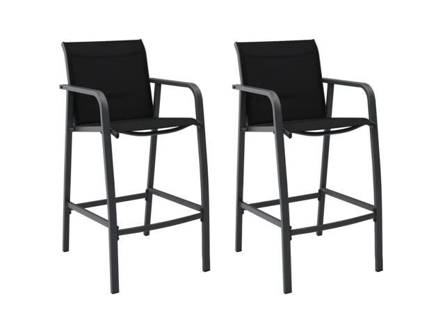 Click here for vidaXL Patio Bar Chairs 2 pcs Black Textilene prices