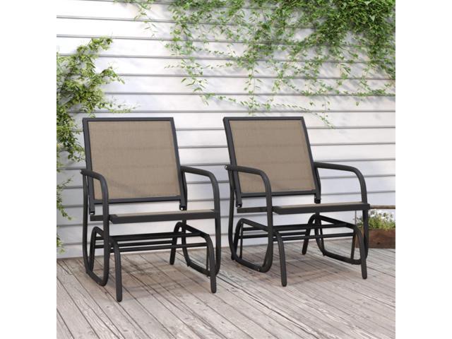 Click here for vidaXL Garden Glider Chairs 2 pcs Brown 24x29.9x34... prices