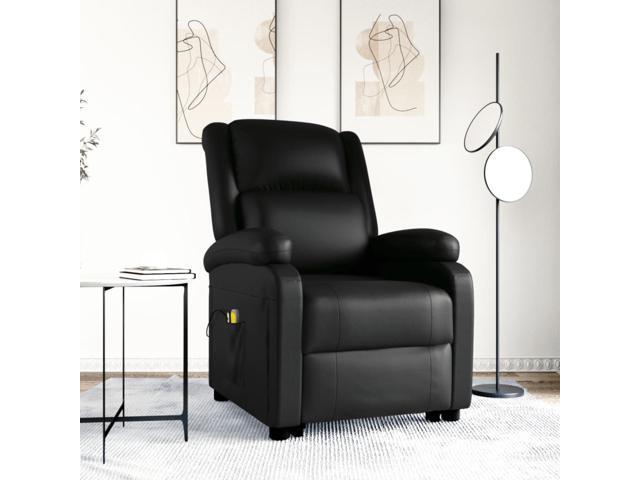 Click here for vidaXL Power Lift Massage Recliner Black Faux Leat... prices