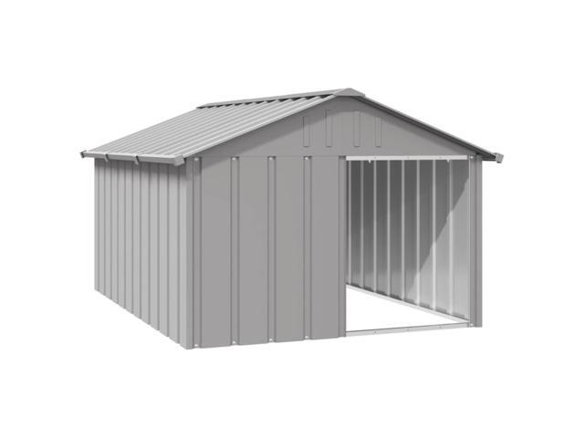 Click here for vidaXL Dog House Gray 45.9x60.2x32.1 Galvanized St... prices