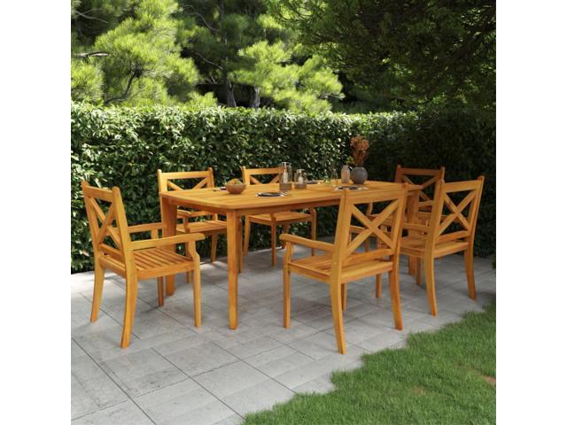 Click here for vidaXL Patio Table 78.7x39.4x29.5 Solid Wood Acaci... prices