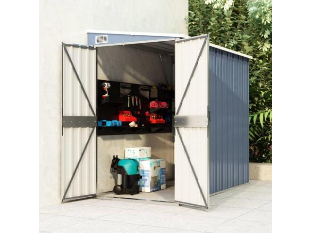 Click here for vidaXL Wall-mounted Garden Shed Gray 46.5x76.4x70.... prices