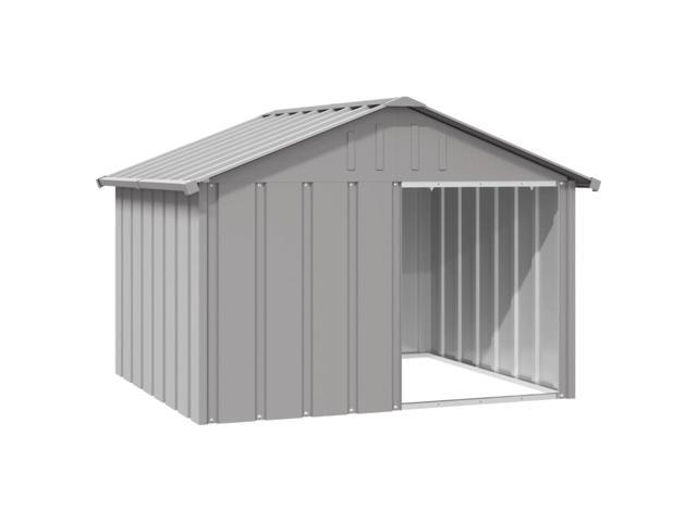 Click here for vidaXL Dog House Gray 45.9x40.6x32.1 Galvanized St... prices