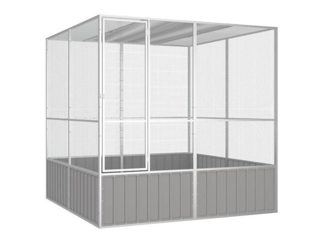 Click here for vidaXL Bird Cage Gray 84.1x85.6x83.3 Galvanized St... prices