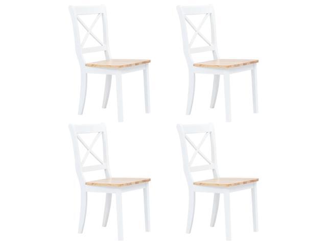 Click here for vidaXL Dining Chairs 4 pcs White and Light Wood So... prices