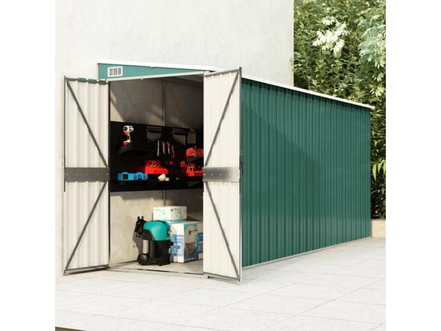 Click here for vidaXL Wall-mounted Garden Shed Green 46.5x150.4x7... prices