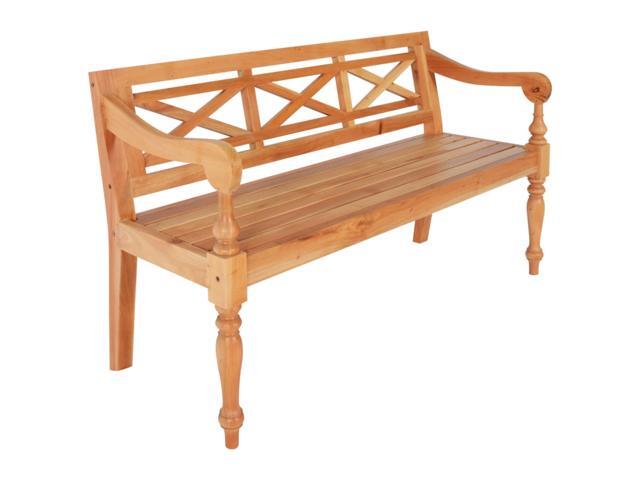 Click here for vidaXL Batavia Bench 48.4 Solid Mahogany Wood Ligh... prices