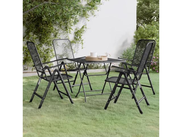 Click here for vidaXL 5 Piece Patio Dining Set Expanded Metal Mes... prices