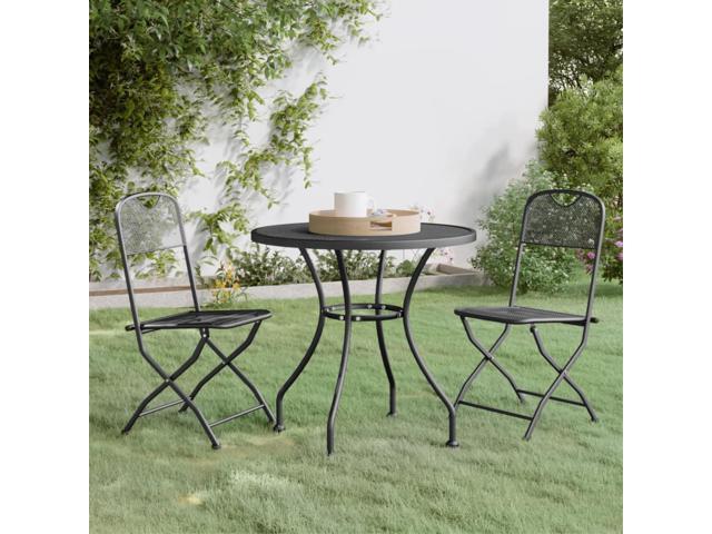 Click here for vidaXL 3 Piece Patio Dining Set Expanded Metal Mes... prices