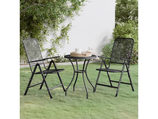 Click here for vidaXL 3 Piece Patio Dining Set Expanded Metal Mes... prices